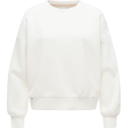 Ragwear Damen Sweater "Wuss Solid"elfenbeinfarben, Gr. XL, Material: 47% Polyester, 47% Modal, 6% Elasthan, Sweatshirts, l&auml;ssiges oversized Damen