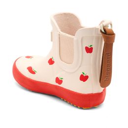 bisgaard M&auml;dchen Gummistiefel "baby rubber", Gr. 25apple, Naturkautschuk, gemustert, Schuhe, Babyschuh mit Stretcheinsatz, Gr&ouml;&szlig;enschablone zum
