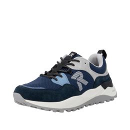 RIEKER SPORT Herren Slip-On Sneaker, Gr. 45, blau, Lederimitat, Textil, Schuhe, Sportschuh, Halbschuh, Schlupfschuh mit Gummizug
