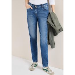 Cecil Damen Comfort-fit-Jeansauthentic used wash, Gr. 29, unifarben, Jeans, 78% Baumwolle, 20% Polyester, 2% Elasthan, Jeans, Middle Waist