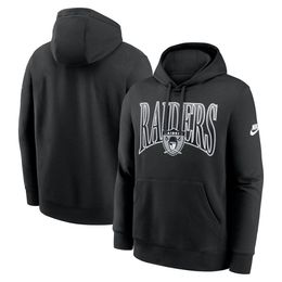 Nike Damen Kapuzenpullover "Nike Hoodie Las Vegas Raiders Nike Rewind Club Hoodie"schwarz, Gr. M, 82% Baumwolle, 18% Polyester, Pullover
