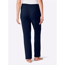 feel good Damen Dehnbund-Hose, Gr. 18, blau, 50% Baumwolle, 50% Polyester, unifarben, Hosen