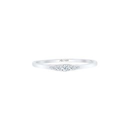 Elli DIAMONDS Damen Verlobungsring "Verlobungsring Diamant (0.09 ct) 925 Silber", 52mm, 0,01 P1 = bei 10-facher Vergr&ouml;&szlig;erung erkennbare Einschl&uuml;sse,