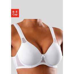 Damen T-Shirt-BH, PETITE FLEUR BY LASCANA, Gr. 80wei&szlig;, Trikot;Mesh, Obermaterial: 90% Baumwolle, 5% Elasthan, 5% Polyamid, Basic, BHs, mit B&uuml;gel, aus