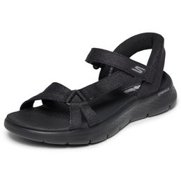 Skechers Damen Sandale "GO WALK FLEX SANDAL-ILLUMINATE", Gr. 36, schwarz, Textil, Strukturmuster, unifarben, Schuhe, Sandalette, Trekking Sandale mit