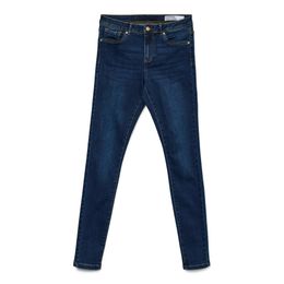 V&eacute;ro Moda VERO MODA Damen Skinny-fit-Jeans "VMTANYA MR S PIPING", blau, Basic, Gr. XS, Denim/Jeans, Obermaterial: 69% Baumwolle, 25% Polyester, 3% Elasthan, 3%