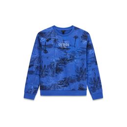 Guess Sweatshirt Jungen Gr&ouml;&szlig;e 140 blau / wei&szlig;