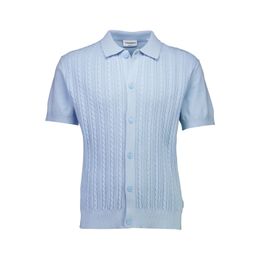 LINDBERGH Herren Cardigan "Cardigan (Kurzarm) Relaxed Fit", blau, Gr. XL, Obermaterial: 100% Baumwolle, Strickjacken