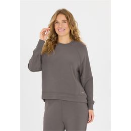 ENDURANCE ATHLECIA ATHLECIA Damen Sweatshirt "Jacey", grau, Gr. 34, unifarben, 51% Polyester, 44% Modal, 5% Elasthan, Sweatshirts, aus extra weichem Material