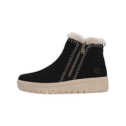 Remonte Damen Plateaustiefelette "Remonte Stiefelette Leder", Gr. 38schwarz, beige, Leder, Schuhe