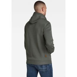 G-Star Raw G-STAR Herren Kapuzensweatjacke "Premium Basic Hooded Zip Sweater", grau, Gr. L, unifarben, angeraute Sweatware, Obermaterial: 55% Baumwolle, 45%