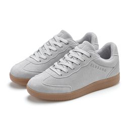 ELBSAND Damen Sneaker "Freizeitschuh, Schn&uuml;rschuh, Turnschuh, Retro Sneaker, Lederschuh", Gr. 40, grau, Obermaterial: 93% Rindsleder, 7% Lederimitat.