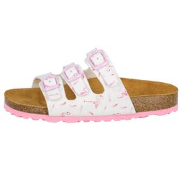 Lico M&auml;dchen Pantolette "Pantolette Bioline Flaminco", Gr. 31, wei&szlig;, Synthetik, Schuhe