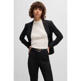 BOSS Damen Lederg&uuml;rtel "Carol-St-G_Sz30"schwarz 002, Gr. 80, unifarben, Leder, G&uuml;rtel, mit abgerundeter Schlie&szlig;e