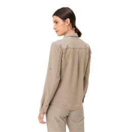 Vaude Damen Langarmshirt "WOMEN'S ROSEMOOR LS SHIRT IV"linen, Gr. 44, Obermaterial: 100% Polyester, Shirts, Langarm, f&uuml;r Trekking und Wandern, leicht