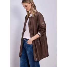 Street One Damen Blousonmahogany braun, Gr. 36, unifarben, Stoff, Obermaterial: 100% Polyester. Futter: 100% Polyester, Jacken, mit 2-Wege