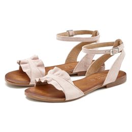 Lascana Damen Sandale "offener Schuh", Gr. 41, rosa, Obermaterial: 100% Ziegenleder. Decksohle: 100% Rindsleder. Futter: 100% Schweinsleder.