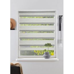 Doppelrollo OTTO HOME, B:100cm H:150cm, grau, Polyester, Rollos, "PAGELLA", Rollo, mit eingewebten Chenillef&auml;den, f&uuml;r Fenster & T&uuml;r, sehr beliebt