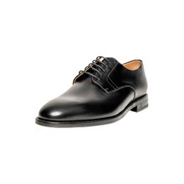 Henry Stevens Herren Schn&uuml;rschuh "Winston PD Businessschuh", Gr. 39, schwarz, Kalbsleder, Schuhe, Herren Halbschuhe Leder handgefertigt, Anzugschuhe