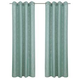 Gardine Bruno Banani, B:140cm H:145cm, gr&uuml;n, Polyester, Wohnzimmer, Gardinen, "Jaden", modern, zeitloser Schal, Leinenoptik