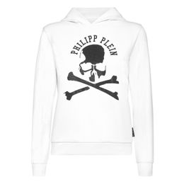Philipp Plein M&auml;dchen Sweatshirt "Skull"01, wei&szlig;, Gr. 14, Obermaterial: 5% Elasthan, 95% Baumwolle, Sweatshirts