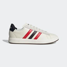 Herren Sneaker "GRAND COURT 2.0", adidas Sportswear, Gr. 42, wei&szlig;, Leder, Synthetik, Schuhe, Design auf den Spuren des adidas Superstar