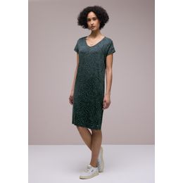 Street One Damen Midikleid, gr&uuml;n, Gr. 44, gemustert, Stoff, 95% Viskose, 5% Elasthan, Kleider, aus Viskose