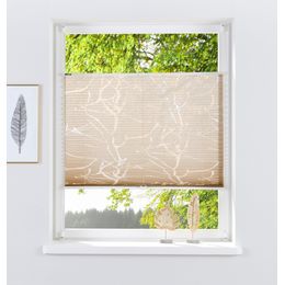 Plissee OTTO HOME, B:120cm H:130cm, beige, Obermaterial: 70% Viskose, 30% Polyester, Badezimmer, Plissees, "Anna", transparentes &Auml;stemotiv,