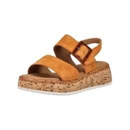 Gabor COMFORT Damen Plateausandaletten "Gabor Comfort Sandalen Leder", Gr. 43, orange, Leder, Schuhe