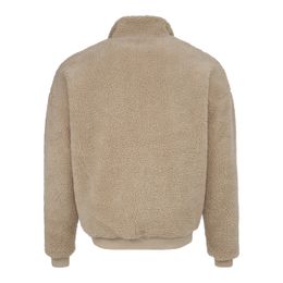 Karl Kani Herren Trainingskapuzenpullover "Karl Kani Herren KM213-063-1 Small Signature Teddy Troyer", beige, Gr. M, 100% Polyester, Pullover