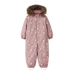 name it Funktionsanzug 'NMFSNOW10' M&auml;dchen Gr&ouml;&szlig;e 128 altrosa / schwarz / wei&szlig;