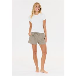 ENDURANCE ATHLECIA ATHLECIA Damen Shorts "Resort V2"taupe, Gr. 44, unifarben, 55% Leinen, 45% Viskose, Hosen, atmungsaktiv