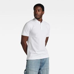 G-Star Raw G-STAR Herren Poloshirt "Poloshirt Dunda slim stripe", wei&szlig;, Gr. L, unifarben, Piqu&eacute;, Obermaterial: 95% Baumwolle, 5% Elasthan, Shirts, in