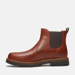 Timberland Herren Chelseaboots "BRITTON ROADMID CHELSEA BOOT", Gr. 40md brn f grain w dk brn, Leder, Schuhe, Stiefelette, Winterschuhe, Ankle Boots