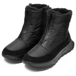Ara Damen Winterboots "ST.MORITZ", Gr. 8,5, schwarz, Textil, Veloursleder, gesteppt, unifarben, Schuhe, Snowboots, Winterstiefel mit Frontzipper,
