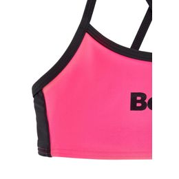 Bench. M&auml;dchen Bustier-Bikini, pink, Gr. 122, gestreift, Polyamid, Bikini-Sets, mit gekreuzten Tr&auml;gern