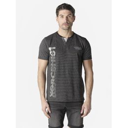 Koroshi T-Shirt Herren Gr&ouml;&szlig;e L graumeliert / pastellgr&uuml;n / schwarz / wei&szlig;