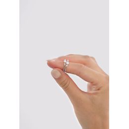 Elli Damen Fingerring "Opal Rund Trio Vintage 925er Silber", 52mm,mit Steinen, Silber 925 (Sterlingsilber), 1,5mm, silber, Silber 925