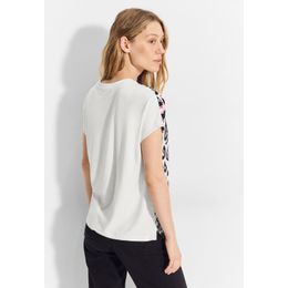 Cecil Damen T-Shirt, wei&szlig;, Gr. L, bedruckt, Stoff, 100% Viskose, Shirts, aus softer Viskose