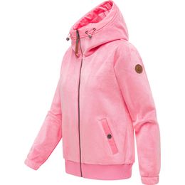Ragwear Damen Fleecejacke "Cousy Short Bonded", pink, Gr. S, Obermaterial: 91% Polyester, 9% Elasthan. Innenfutter: 94% Polyester, 6% Elasthan,