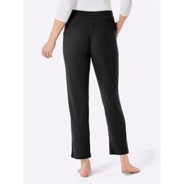 feel good Damen Jogginghose, Gr. 18, schwarz, 95% Viskose, 5% Elasthan, unifarben, Hosen