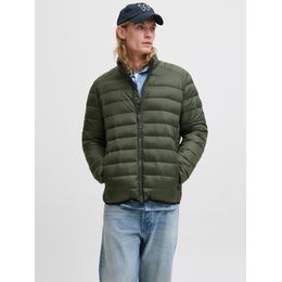 Jack & Jones JACK & JONES Herren Steppjacke "JJEBRADLEY LIGHT PUFFER COLLAR NOOS", gr&uuml;n, Gr. S, unifarben, Web, Obermaterial: 100% Nylon, Jacken