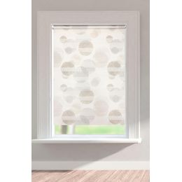 Doppelrollo OTTO HOME, B:85cm H:150cm, grau, Polyester, Rollos, "Belem", Rollo, halbtransparent, im Fixma&szlig;, Kreise, bedruckt, f&uuml;r Fenster & T&uuml;r