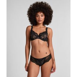 Hunkem&ouml;ller HUNKEM&Ouml;LLER Damen Hipster "Daisy Brazilian", Gr. Sschwarz, 91% Polyamid, 9% Elasthan, Unterhosen