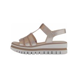 Gabor Damen Keilsandalette "Gabor Sandalen Leder", Gr. 38,5puder, Leder, Schuhe
