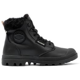 Palladium Damen Winterboots "PAMPA HI SNOW WARM", Gr. 39, schwarz, Leder, Schuhe, Winterschuhe, Winterstiefel, Snowboots, wasserabweisend & gef&uuml;ttert