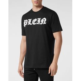 Philipp Plein Herren T-Shirt "Gothic Plein", schwarz, Gr. S, Obermaterial: 100% Baumwolle, Shirts