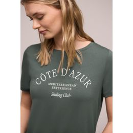 Street One Damen T-Shirtcilantro gr&uuml;n, Gr. 36, bedruckt, Stoff, 95% Viskose, 5% Elasthan, Shirts, Rundhalsausschnitt