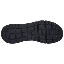 Skechers Herren Sneaker "UNO ICON", Gr. 47,5, schwarz, Leder, unifarben, Schuhe, Keilsneaker, Sneaker mit Luftkissen