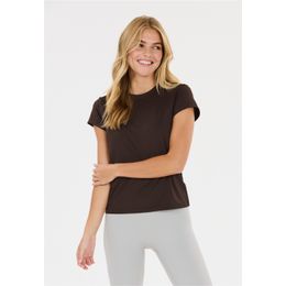 ENDURANCE ATHLECIA Funktionsshirt ATHLECIA "Almi V2", Herren, Gr. 46, braun, 88% Polyester, 12% Elasthan, unifarben, normal, Rundhals, Shirts Funktionsshirt, atmungsaktiv